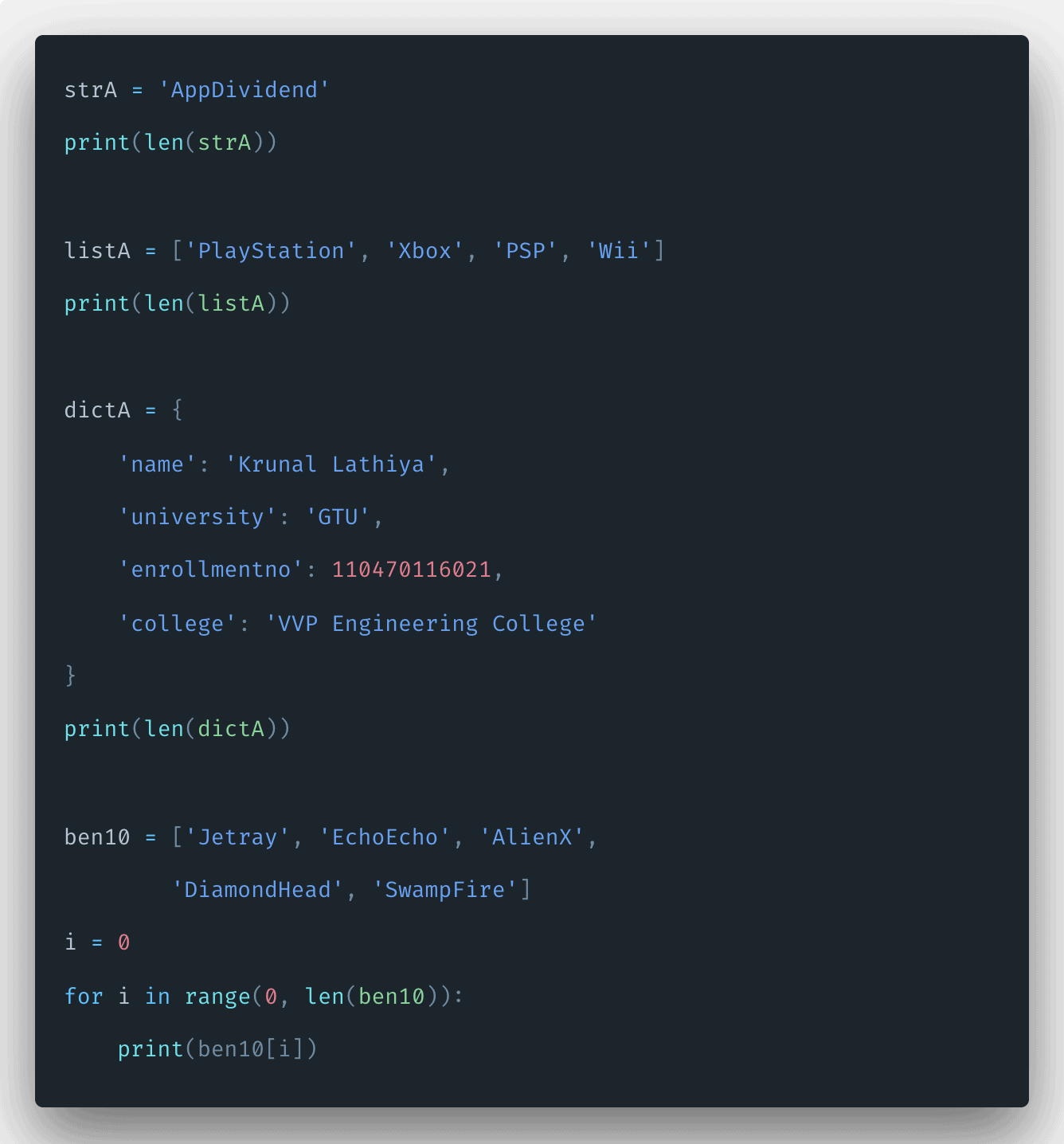 Python Built in Len Function Example Python Built in Len Function Example