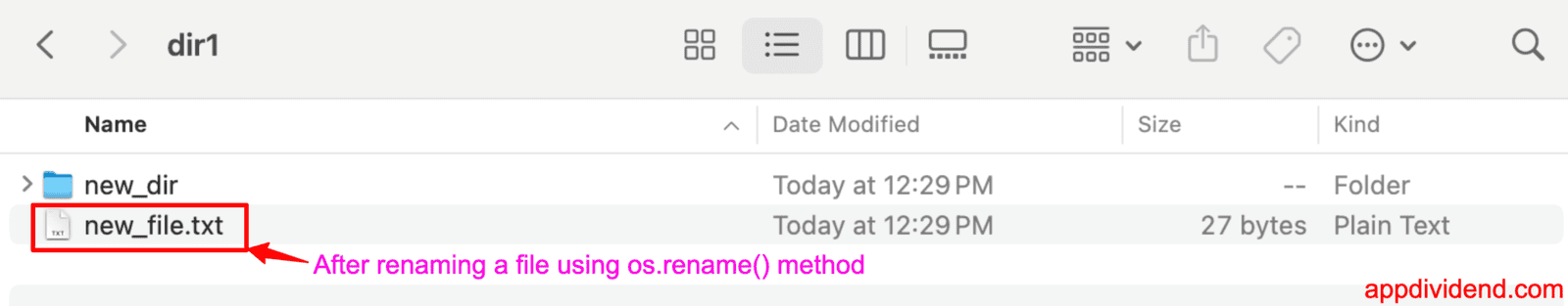 Python os.rename(): Renaming a File or Directory